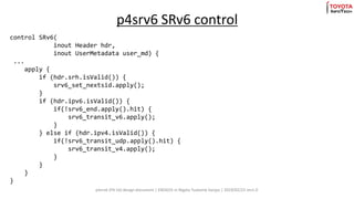 p4srv6 (P4-16) design document rev1.0 | PPT
