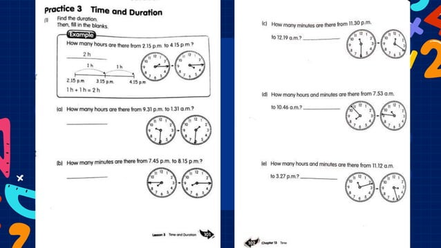 Time (finding duration) Grade 3-4 | PPTX