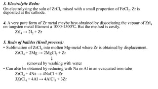 Zirconium, Hafnium and Niobium | PPTX