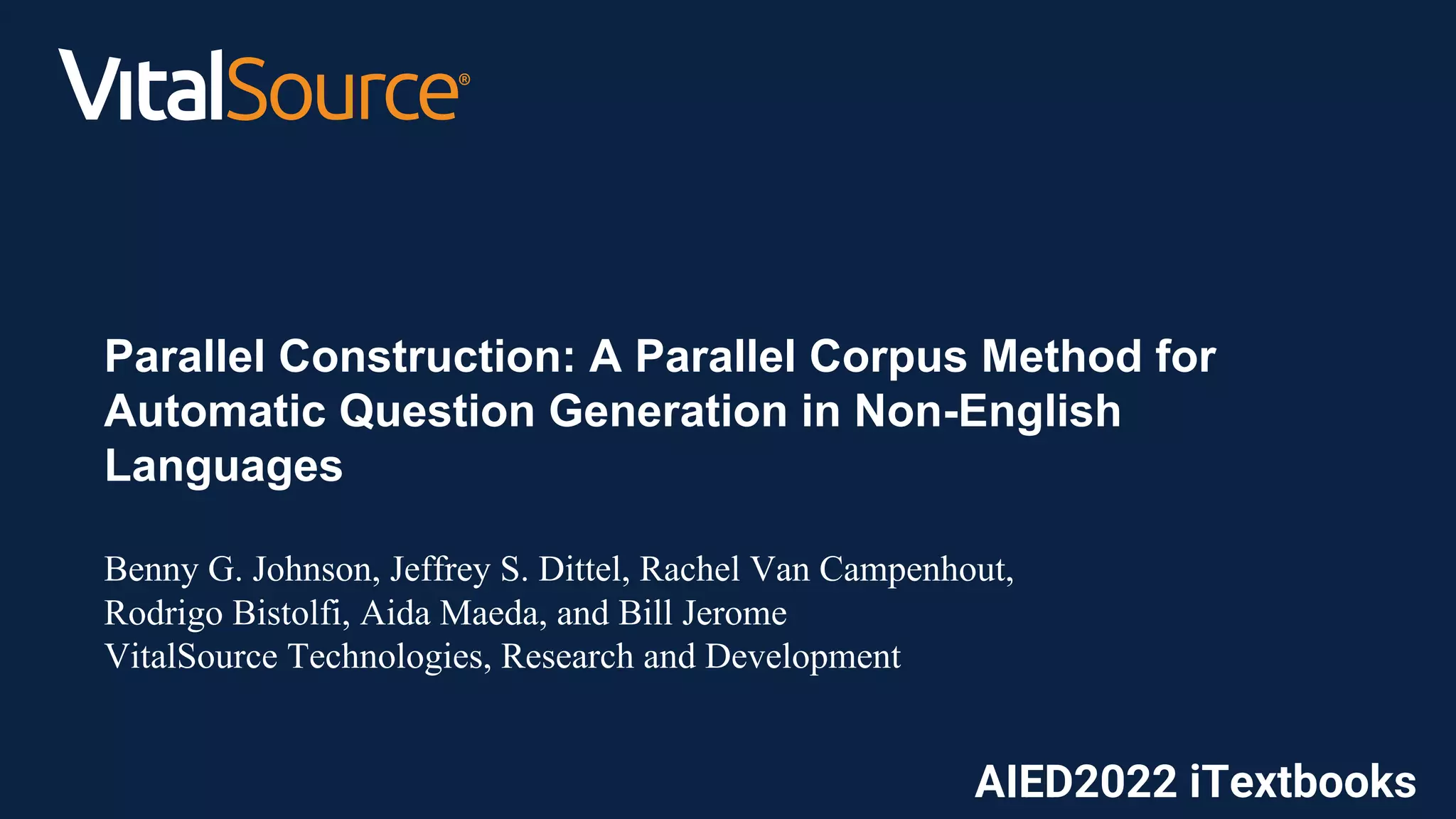 Parallel Construction: A Parallel Corpus Approach for Automatic ...