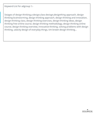 Google Adwords Project | PDF