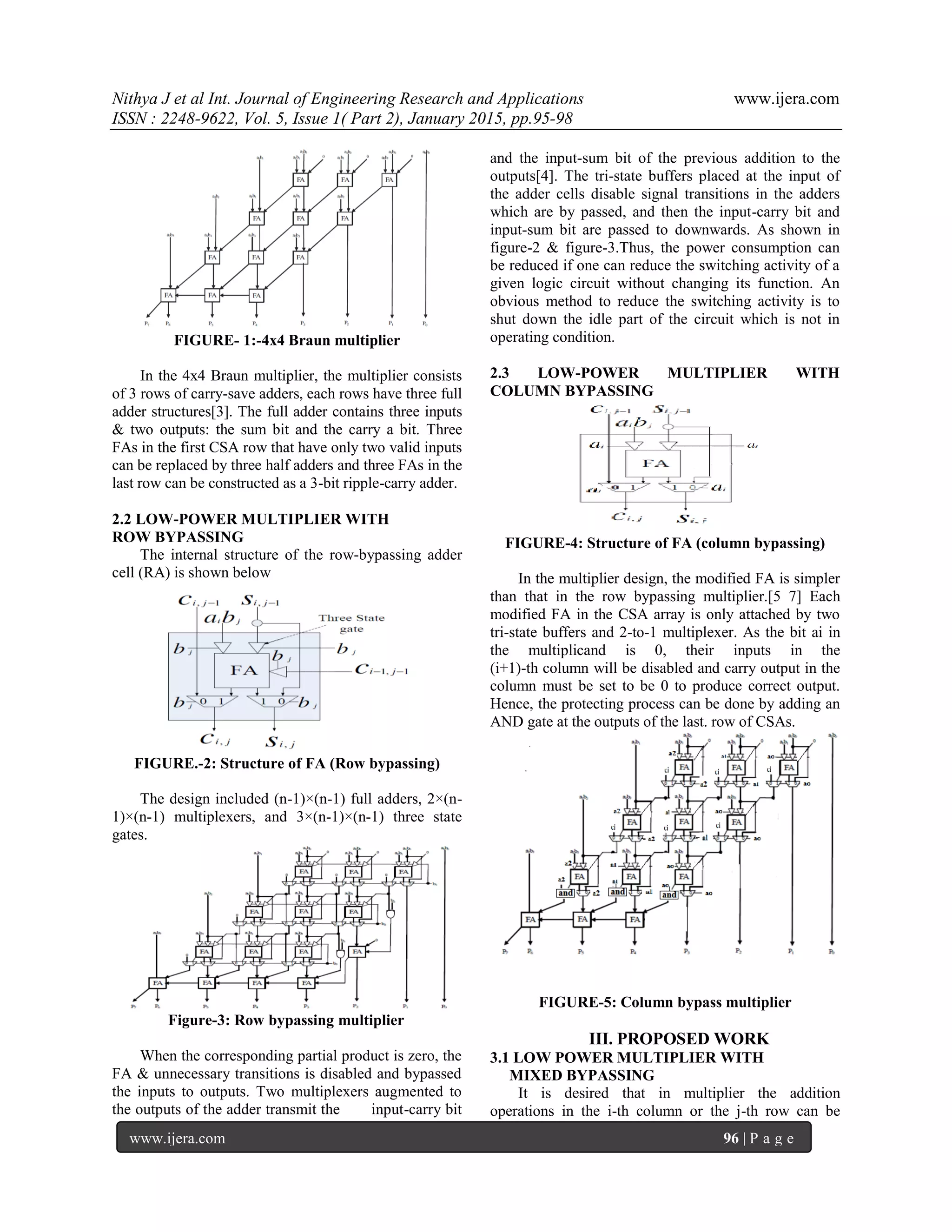 Comparative Study of Low Power Low Area Bypass Multipliers for Signal Processing Applications | PDF