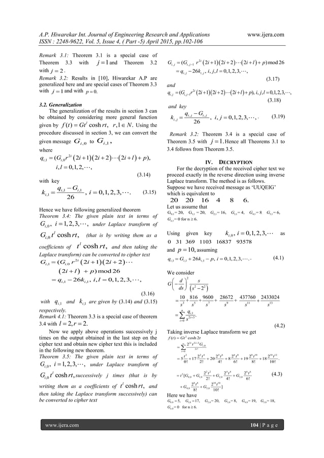 Cryptography Using Laplace Transform | PDF