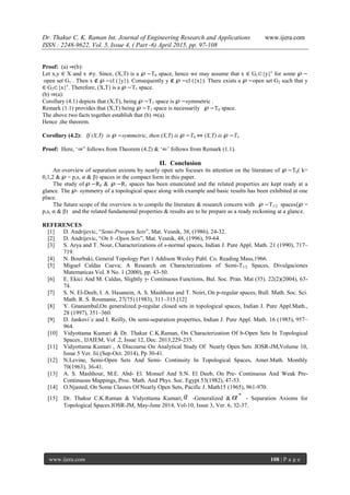 An Overview of Separation Axioms by Nearly Open Sets in Topology. | PDF