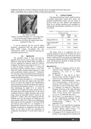 Modified approximate 8-point multiplier less DCT like transform | PDF