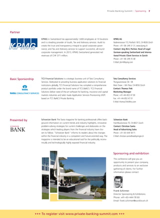 Private Banking Summit in Switzerland | PDF