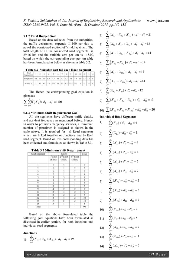 Optimization of Patrol Manpower Allocation Using Goal Programming Approach -A Case Study | PDF