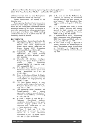 A Method of Survey on Object-Oriented Shadow Detection & Removal for High Resolution Urban ...