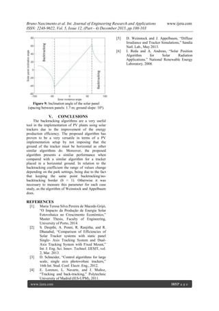 Backtracking Algorithm for Single-Axis Solar Trackers installed in a ...