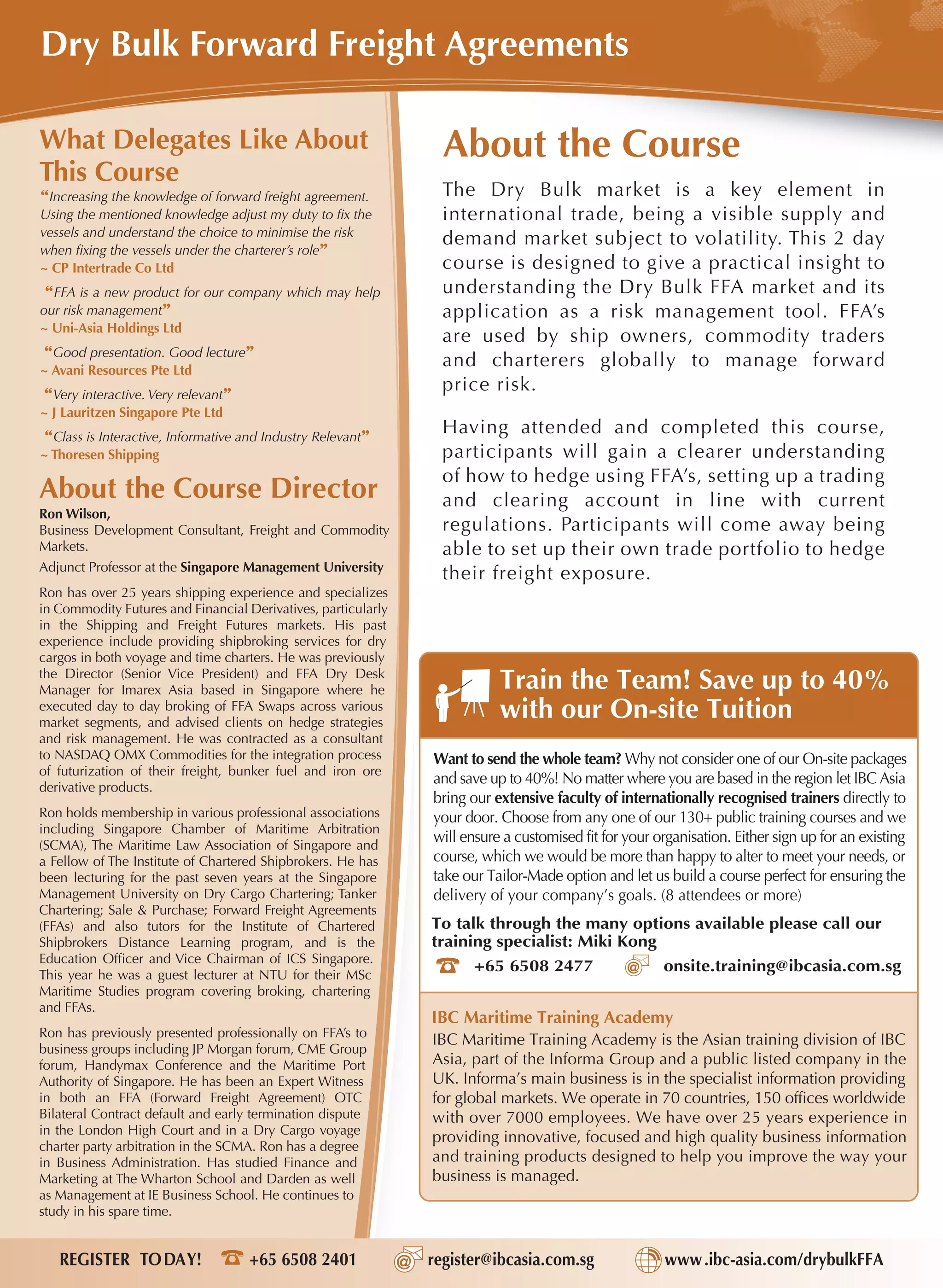 Dry Bulk Forward Freight Agreements | PDF