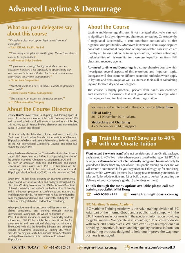 Advanced Laytime & Demurrage | PDF