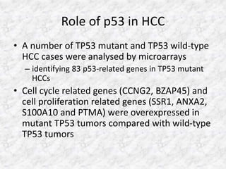 P53 in hepatocellular carcinoma | PPTX