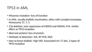TP53 mutated Acute myeloid leukemia management | PPTX