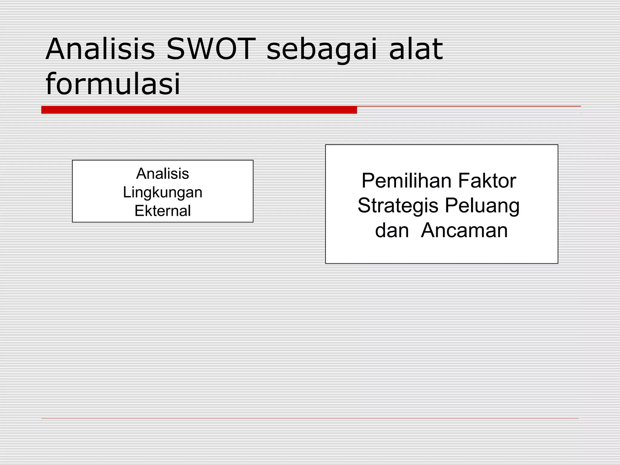 analisis strategis swot | PPT