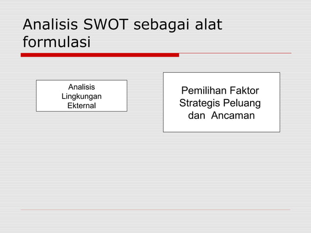 analisis strategis swot | PPT