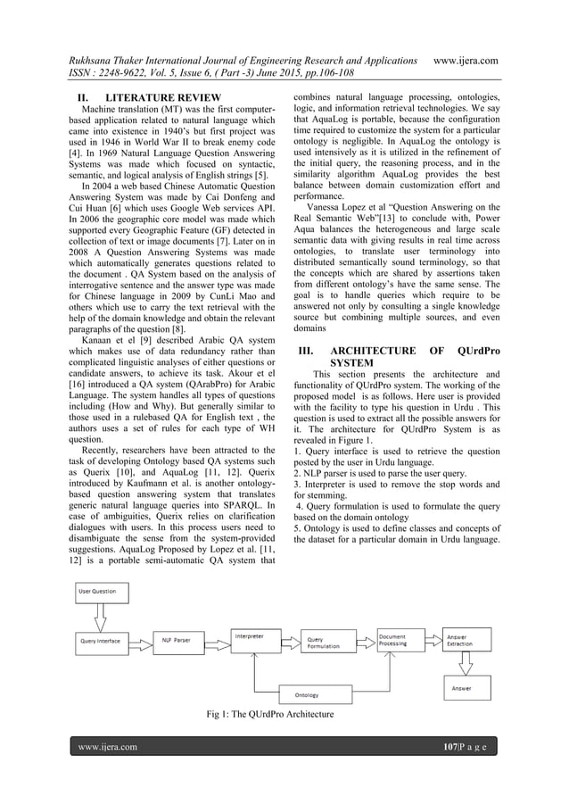 QUrdPro: Query processing system for Urdu Language | PDF