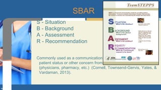 SBAR Communication in Nursing Shift Report | PPTX