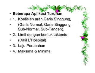 P5 aplikasi limit turunan integral | PDF
