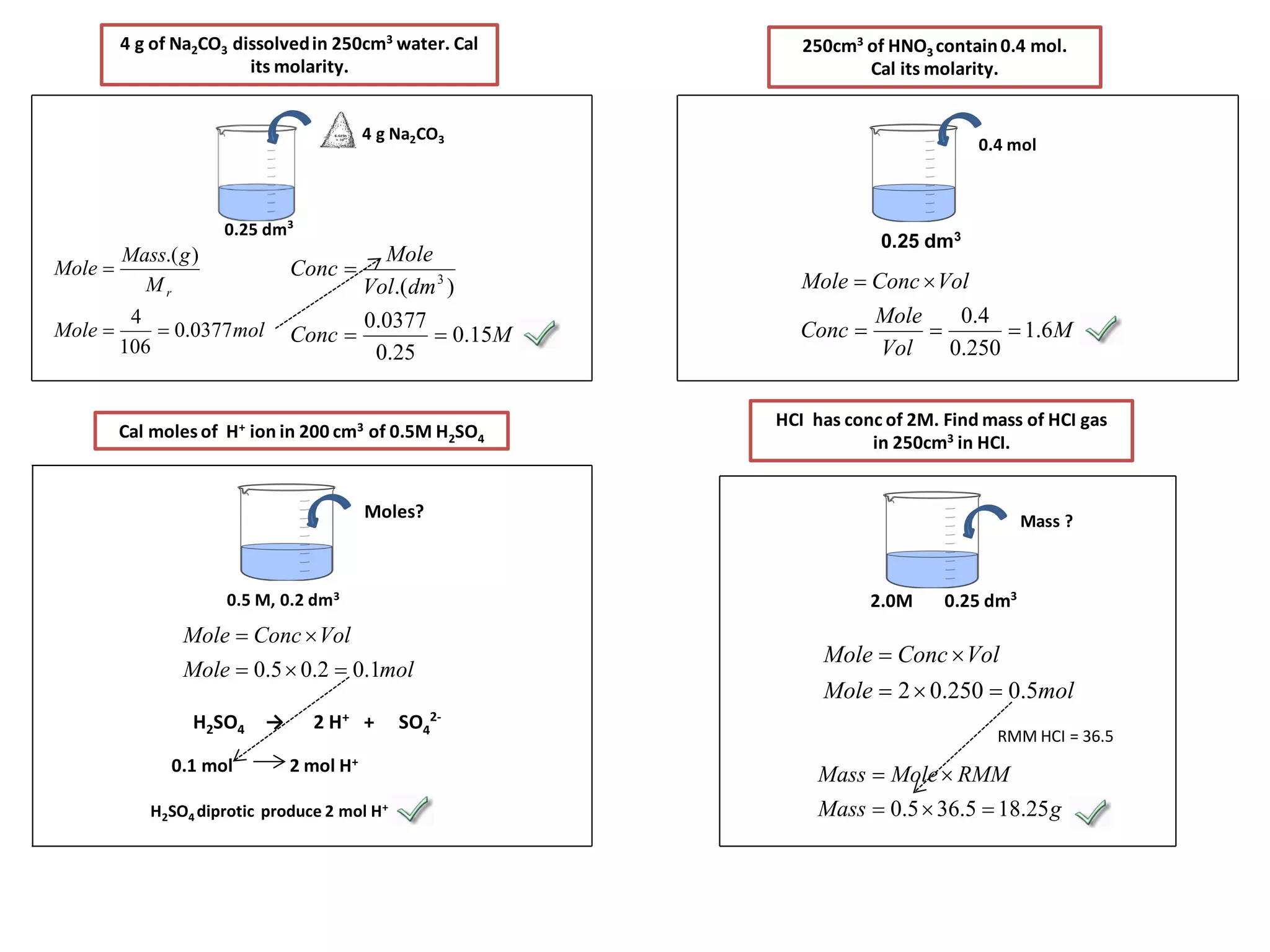 IB Chemistry Serial Dilution, Molarity and Concentration | PDF