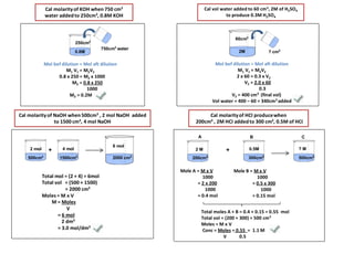 IB Chemistry Serial Dilution, Molarity and Concentration | PDF