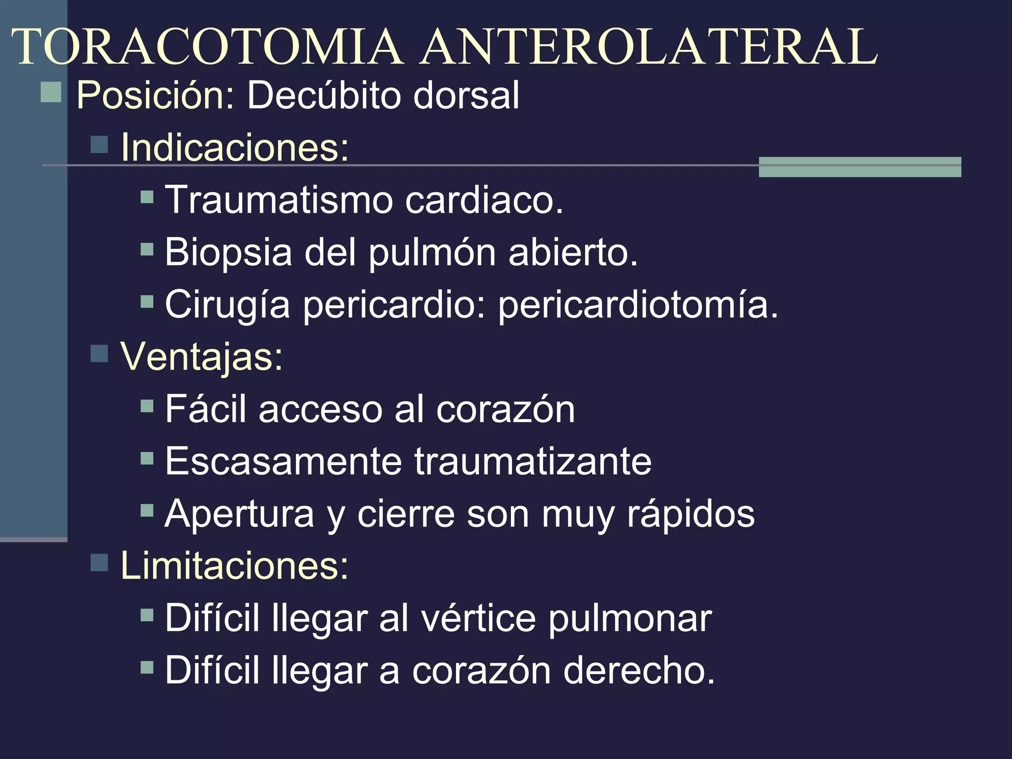 Incisiones toracicas | PPT