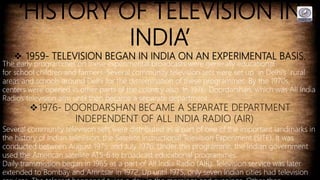 Evolution of Television post indeoendence | PPT