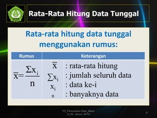 P5 pemusatan data mean | PDF