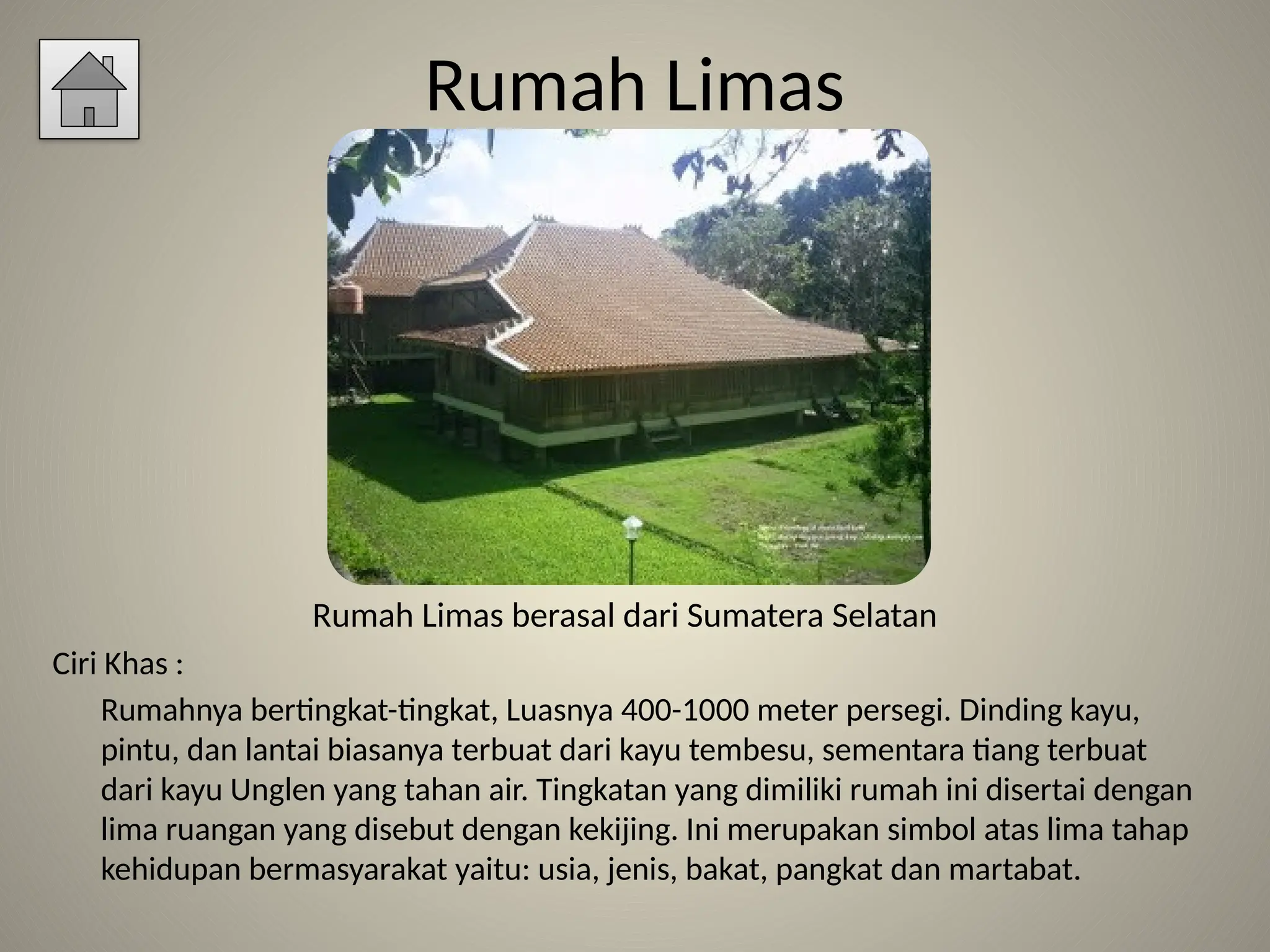 PPT RUMAH ADAT. CONTOHNYA GONJONG, RUMAH GADANG, | PPTX