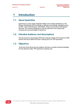 1.tpp systm one_core_introduction_to_systmone_v2.5 (2) | DOCX