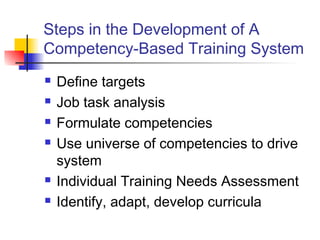 What is a Comprehensive Competency - Based Inservice Training System? | PPT