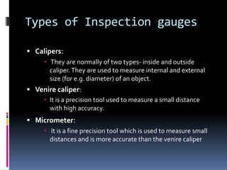 P6. inspection gauges & types | PPTX