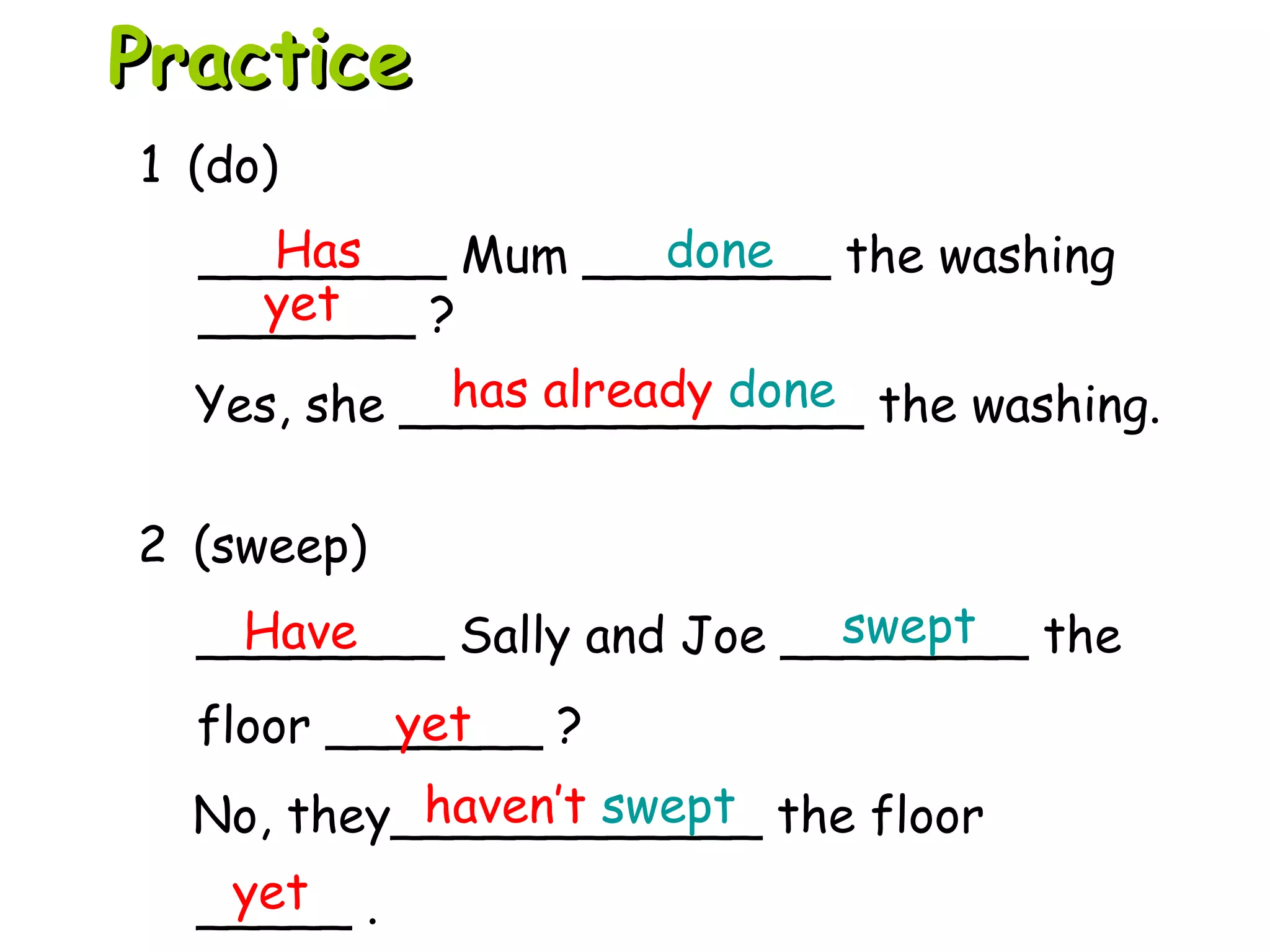 Present Perfect tense slideshow | PPT