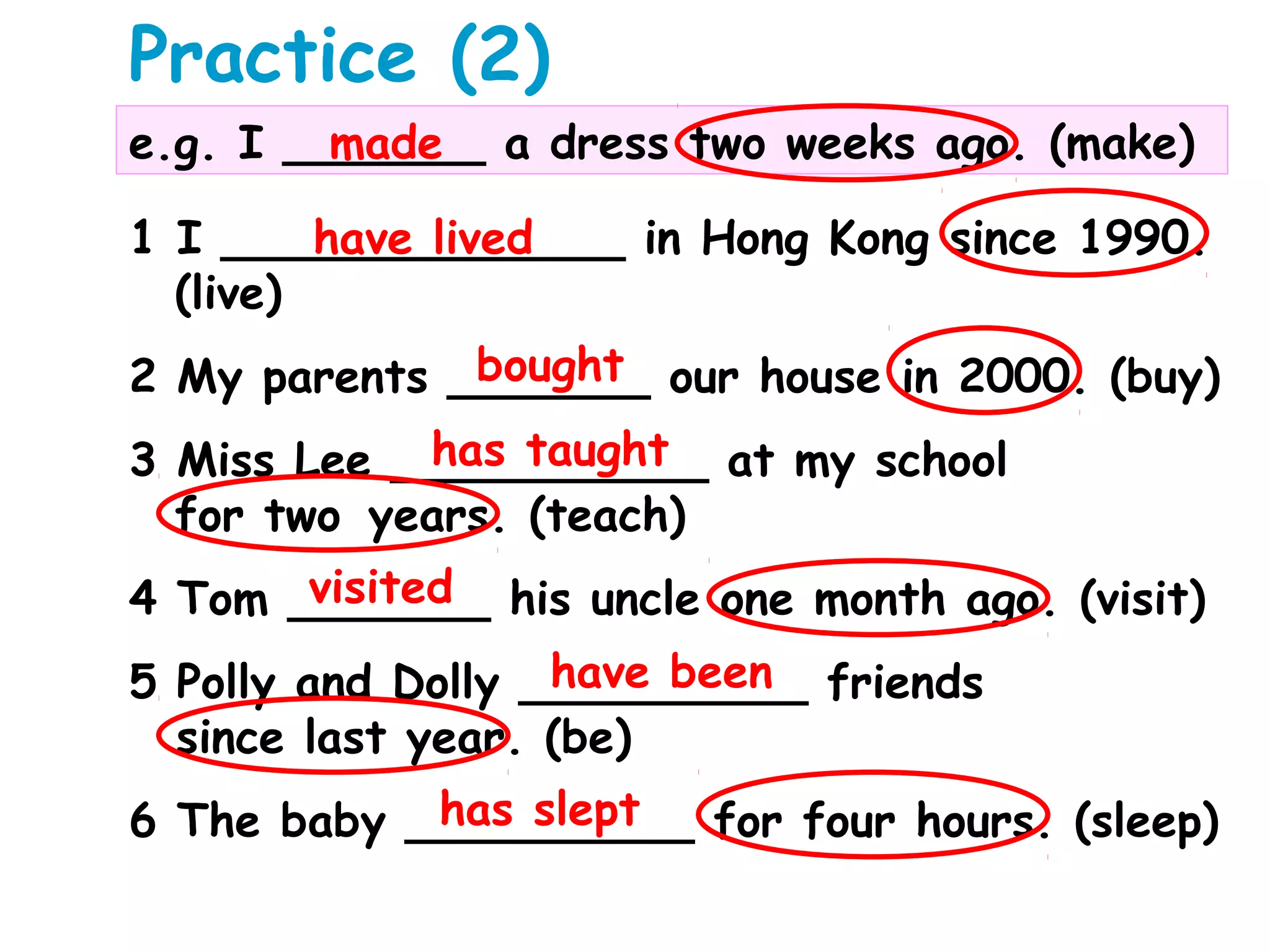 Present Perfect tense slideshow | PPT