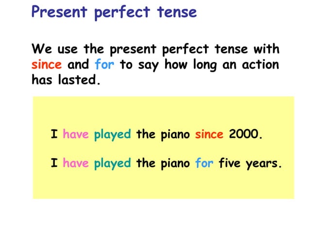 Present Perfect tense slideshow | PPT
