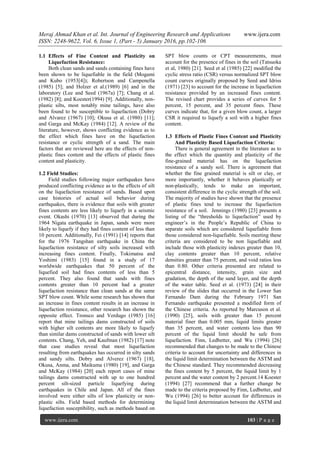Effect of Fines on Liquefaction Resistance in Fine Sand and Silty Sand ...