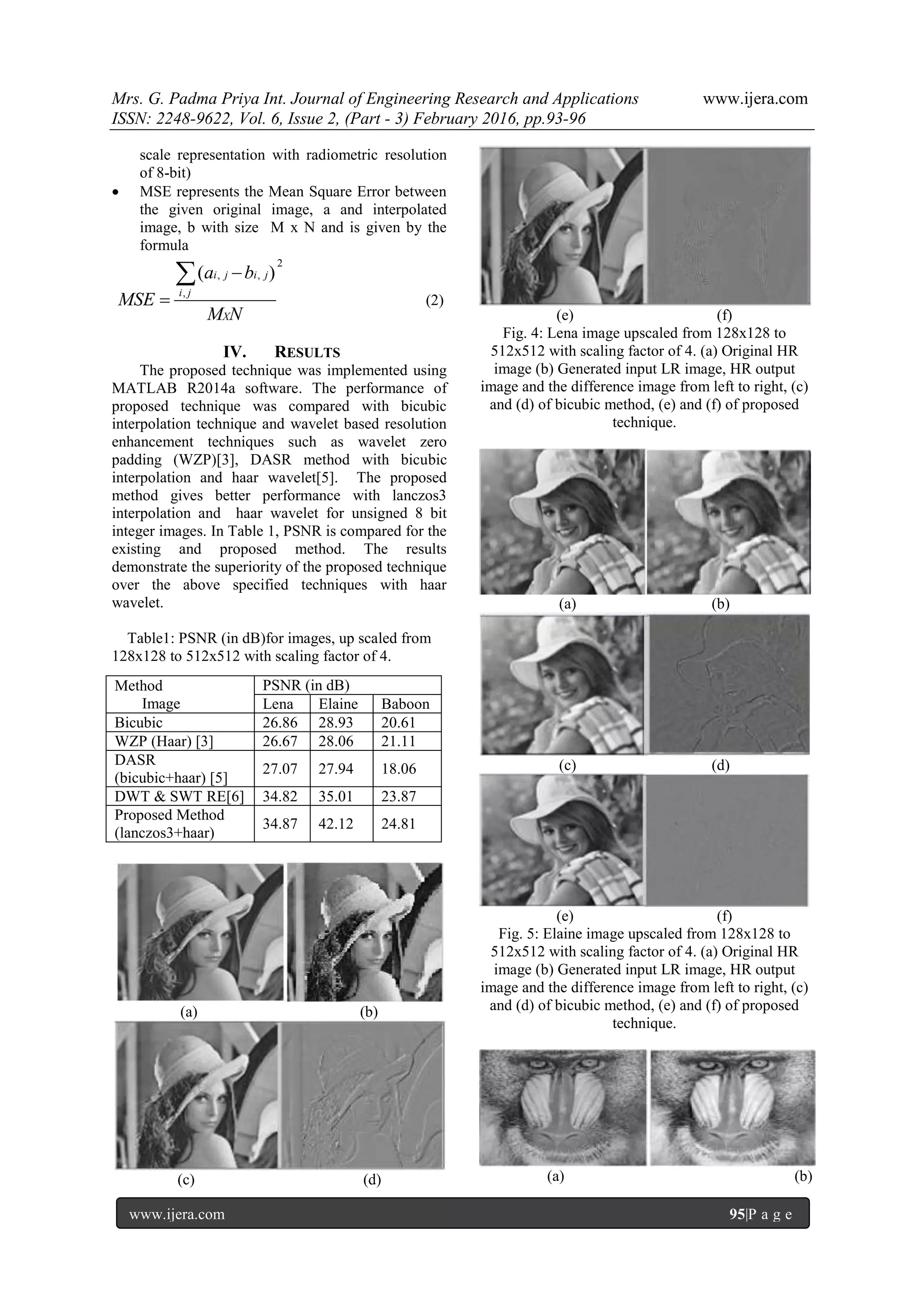 Image Resolution Enhancement Using Dwt And Spatial Domain Interpolation