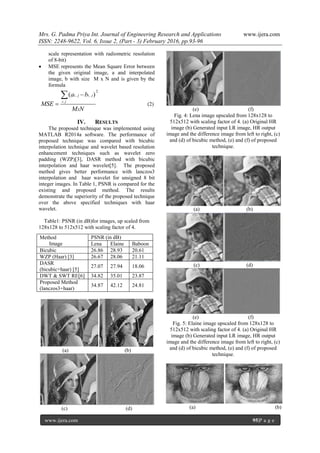 Image Resolution Enhancement using DWT and Spatial Domain Interpolation Technique | PDF