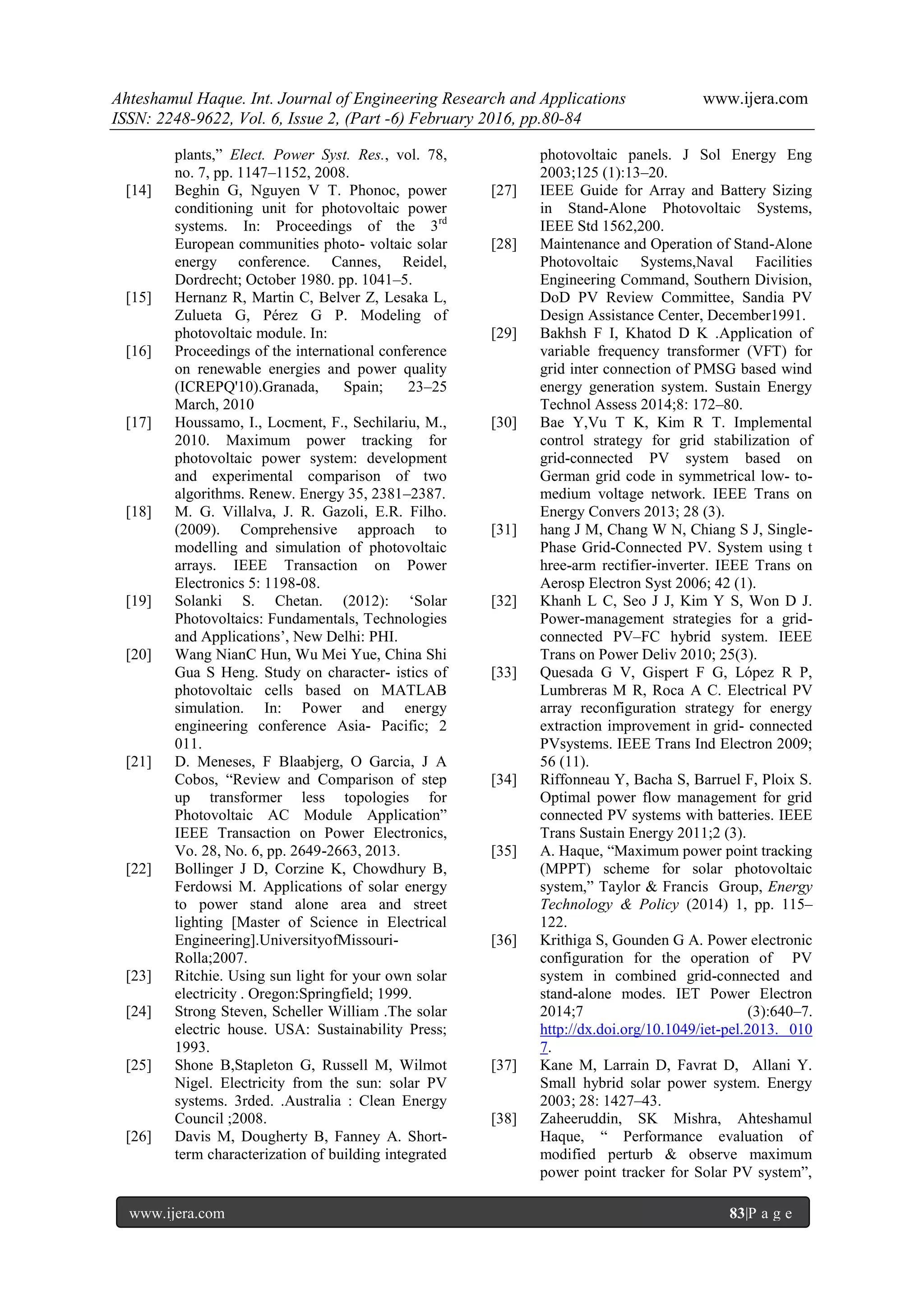 Solar PV Energy Conversion System and its Configurations | PDF