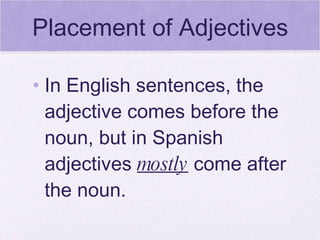 Adjective Placement | PPT