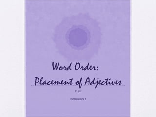 Adjective Placement | PPT