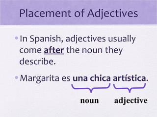 Adjective Placement | PPT