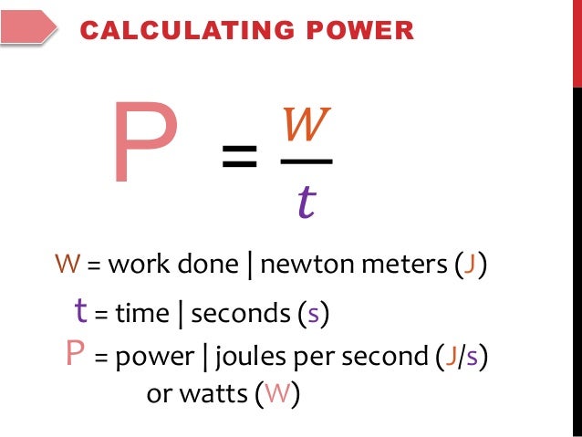 work, energy and power