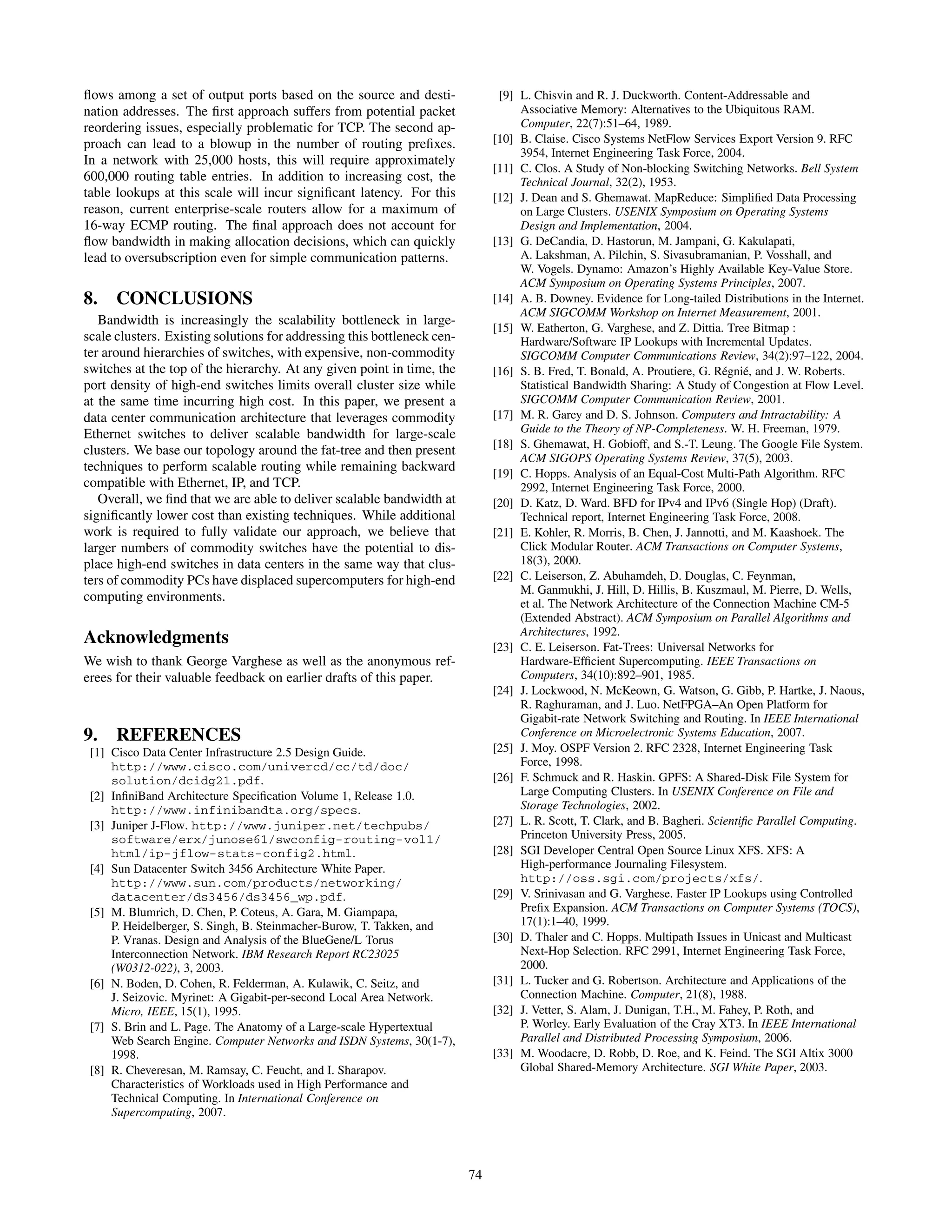 A Scalable, Commodity Data Center Network Architecture | PDF