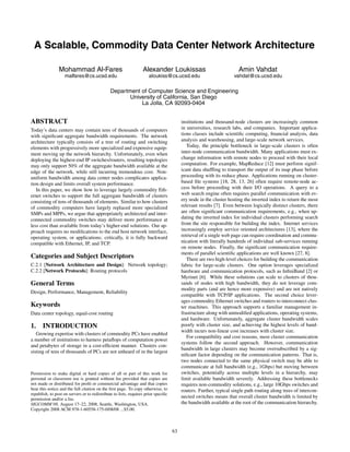 A Scalable, Commodity Data Center Network Architecture | PDF