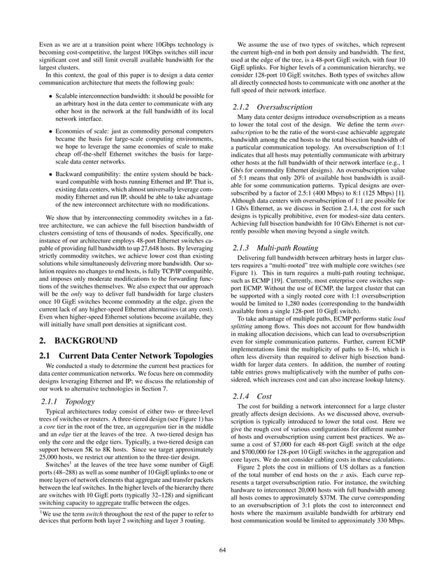 A Scalable, Commodity Data Center Network Architecture | PDF