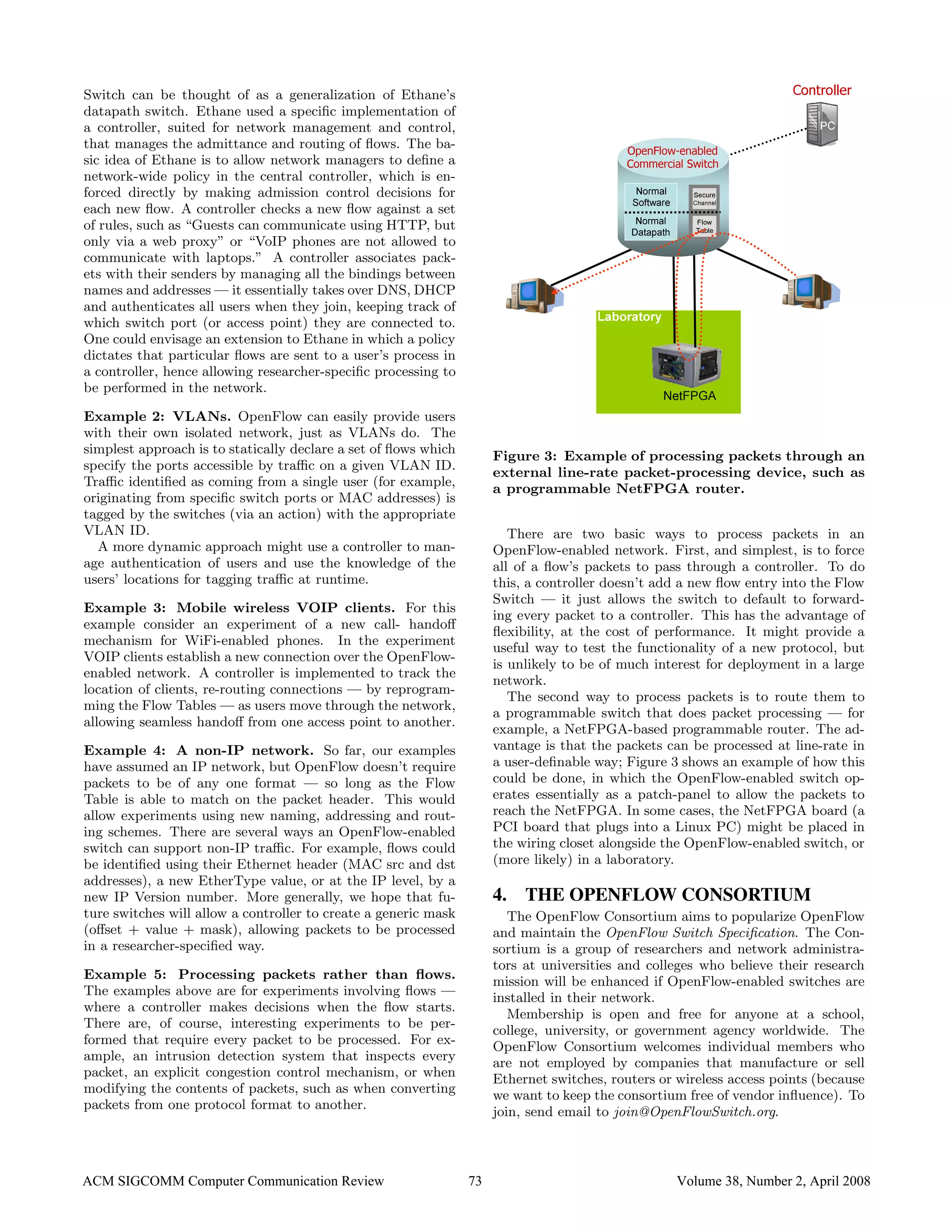 OpenFlow: Enabling Innovation in Campus Networks | PDF