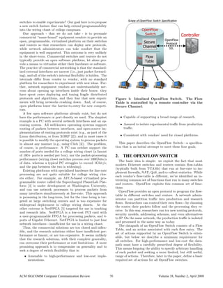 OpenFlow: Enabling Innovation in Campus Networks | PDF
