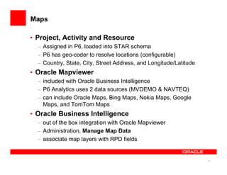 P6 Analytics history hierarchies and maps - Oracle Primavera P6 ...