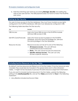 P6 analytics install_and_config_guide | PDF