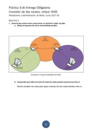 Práctica 6 - Enrutar con Dos Routers | DOCX